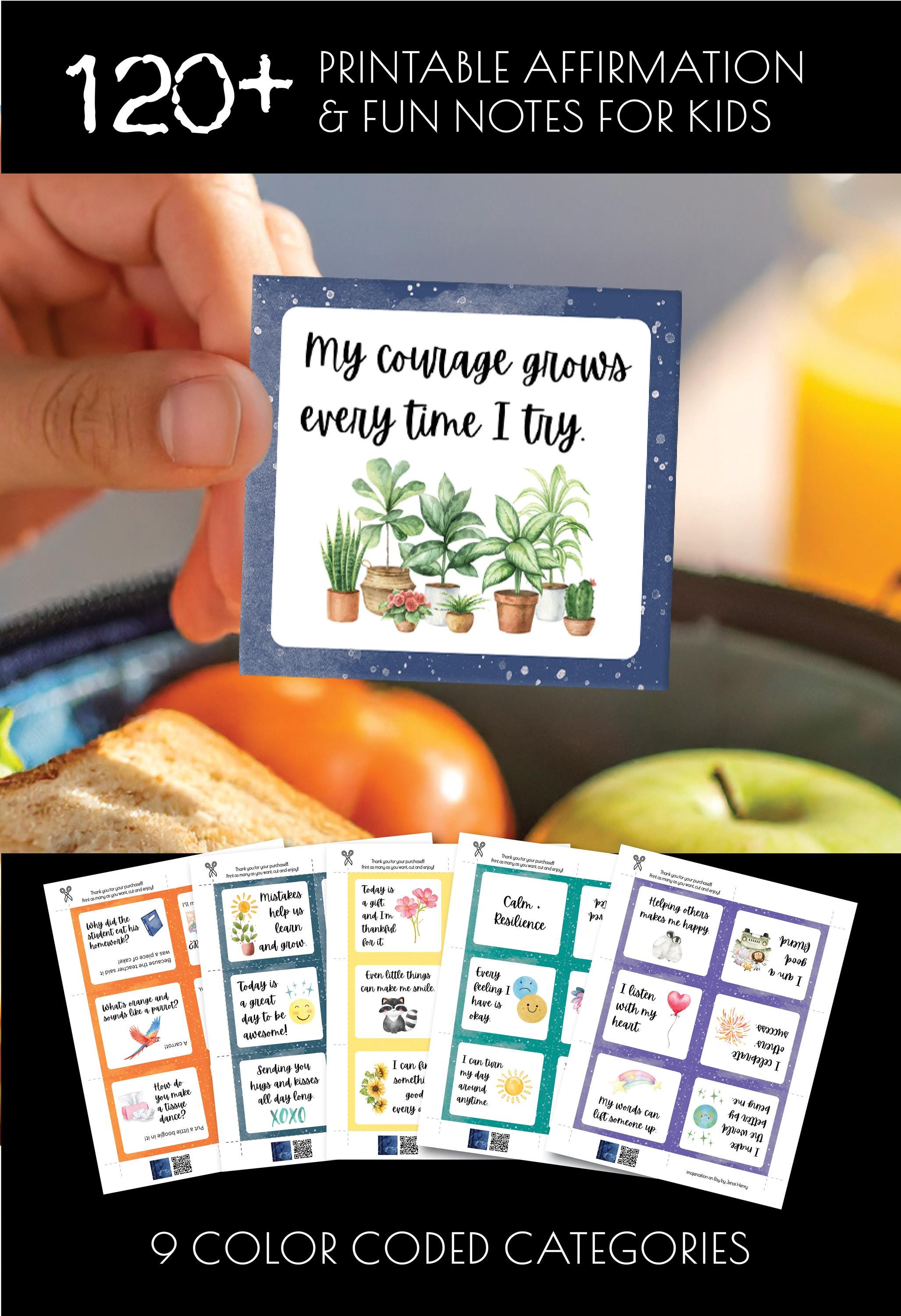 Over 100 Printable Lunchbox Notes for Kids, Positive Back to School ...