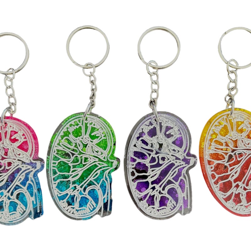 Alcohol Ink Keychain - Etsy