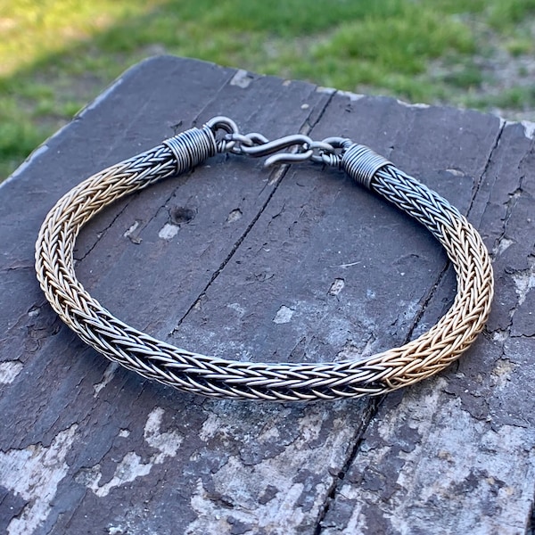 Viking Knit Wire Chain Bracelet - Etsy