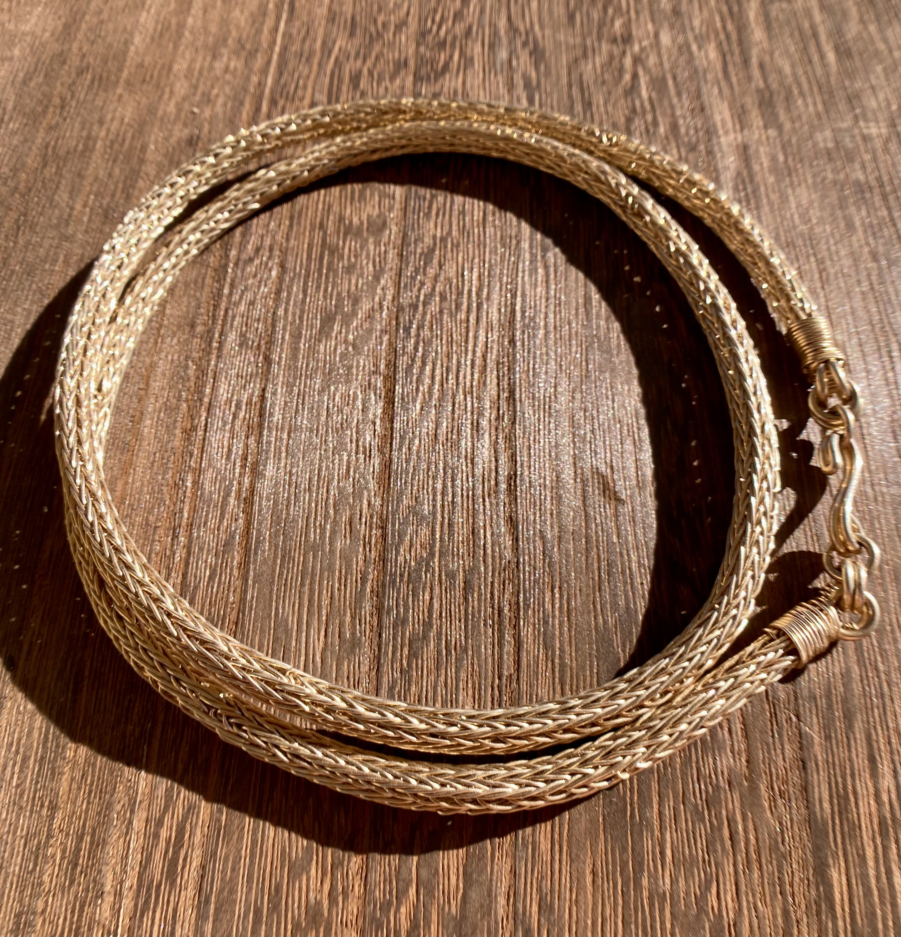 Gold Viking Knit Chain Lux Amuletum Double Knit Chainmail Wire Wrap ...