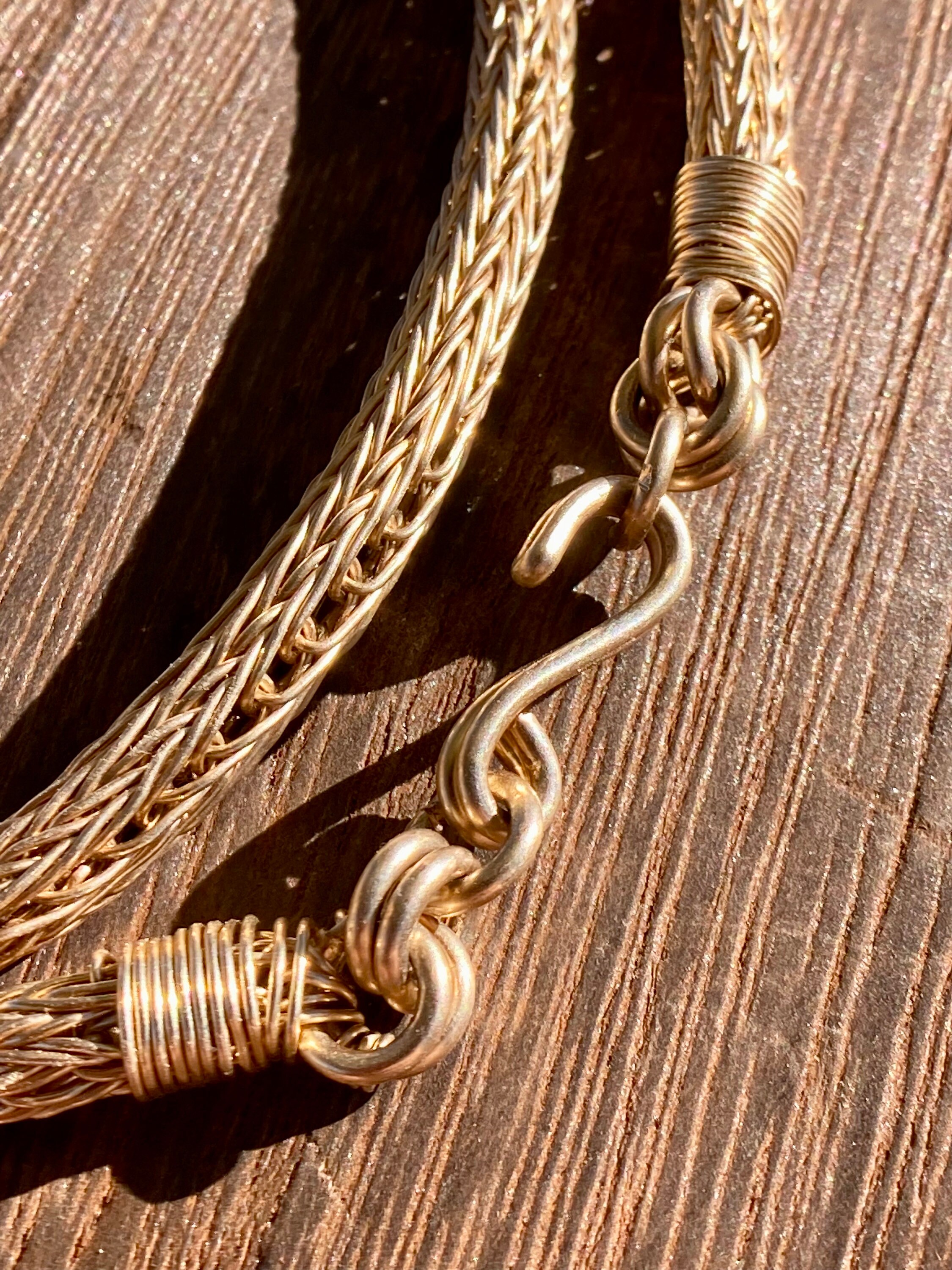 Gold Viking Knit Chain Lux Amuletum Double Knit Chainmail Wire Wrap ...