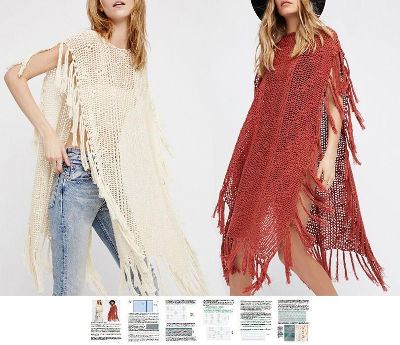 Crochet poncho PATTERN detailed tutorial in ENGLISH for every | Etsy