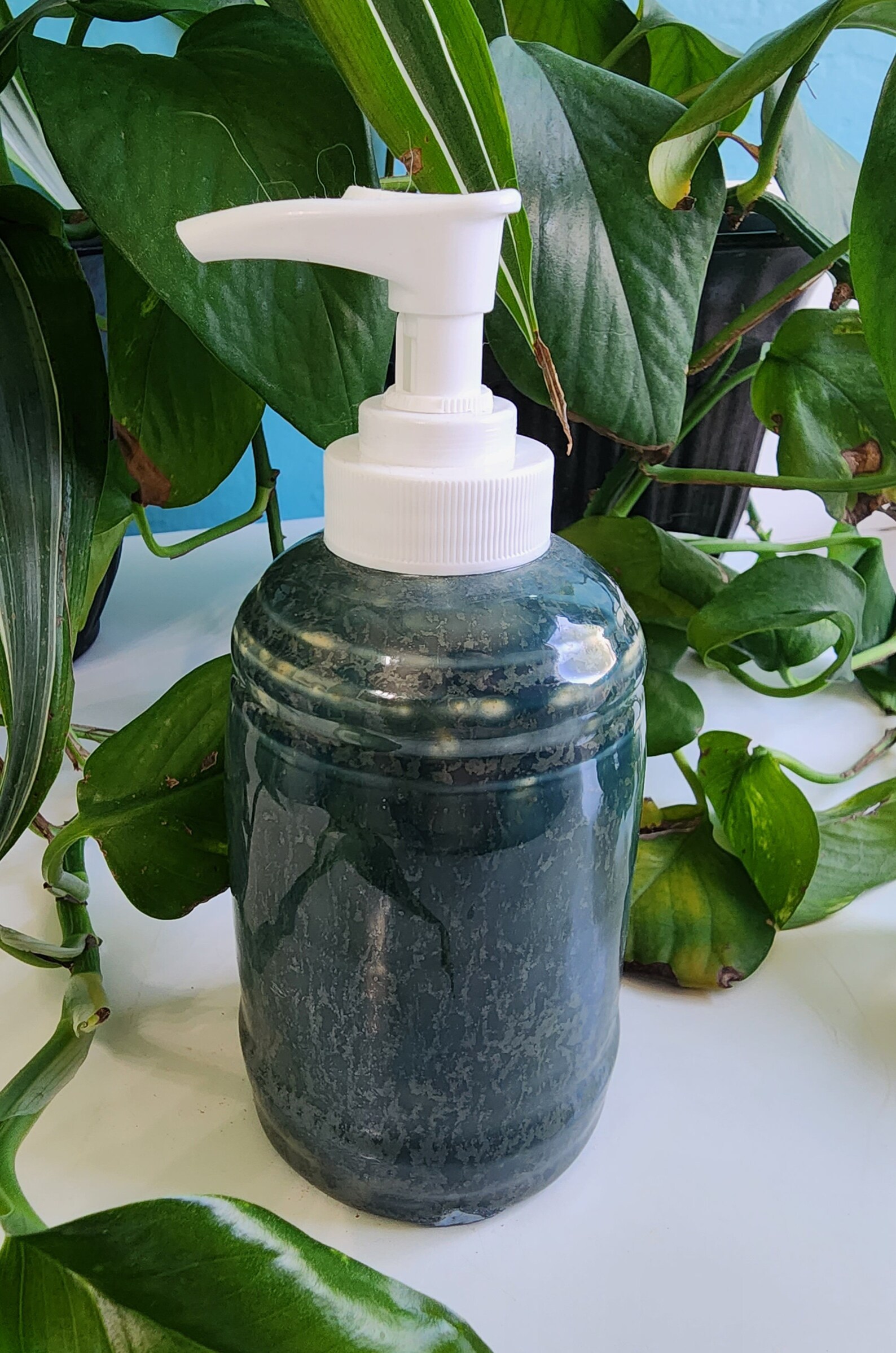 Antique Blue Silver Soap Dispenser - Etsy