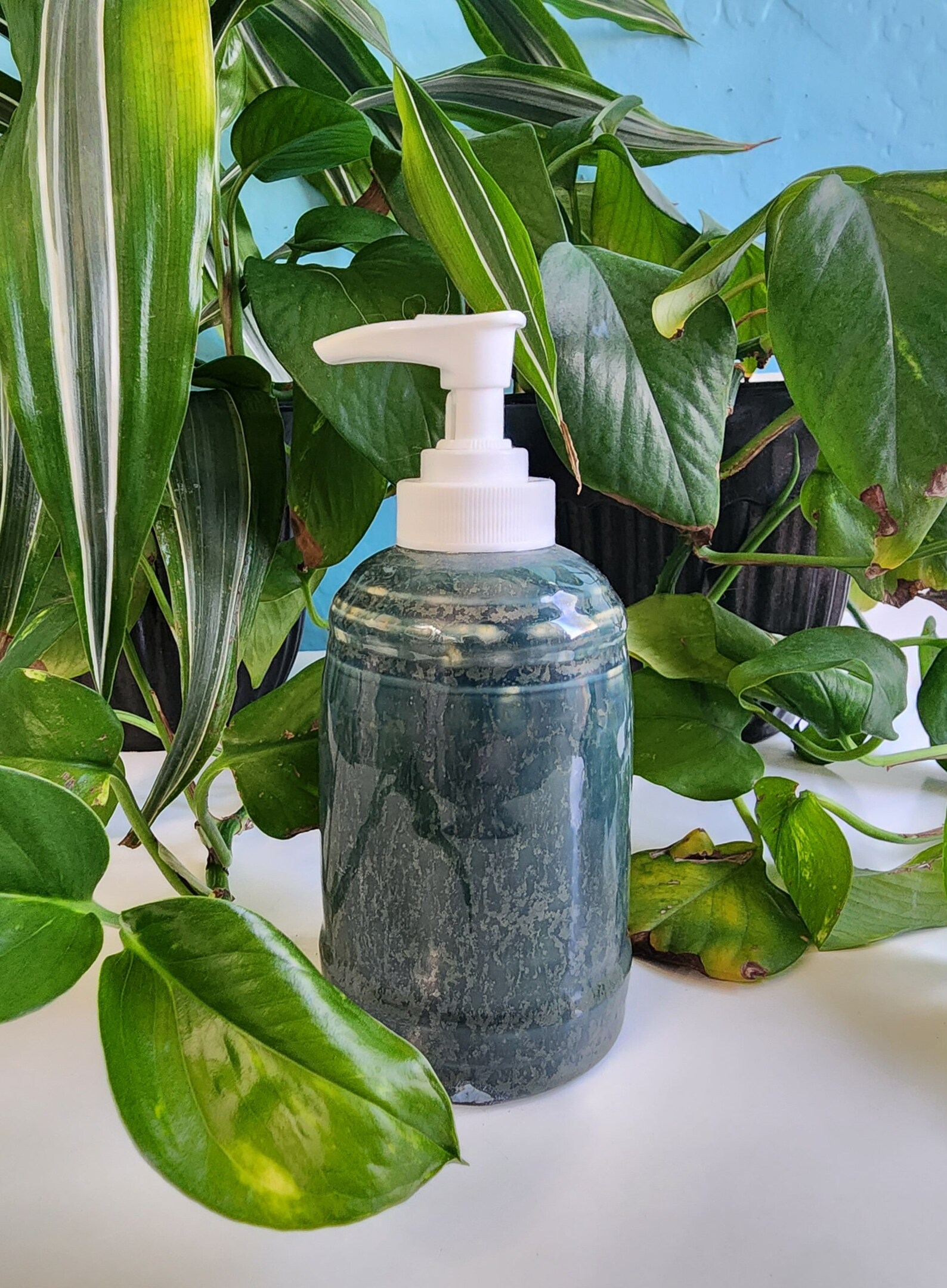 Antique Blue Silver Soap Dispenser - Etsy