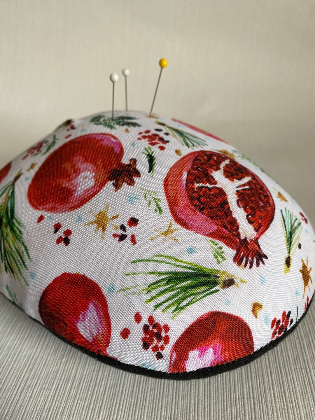 Pomegranate Covered Tailors Ham Shaped Large Pin Cushion - Etsy