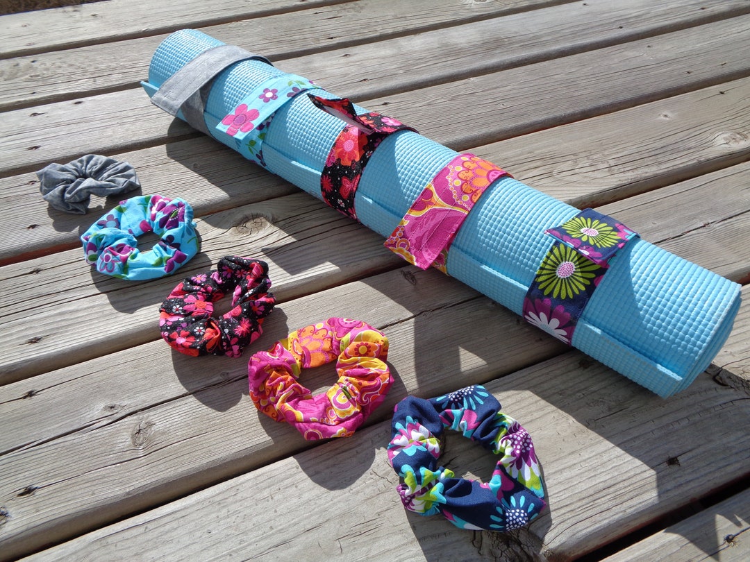 Yoga Mat Strap Set - Yoga Mat Strap & Scrunchie - Etsy