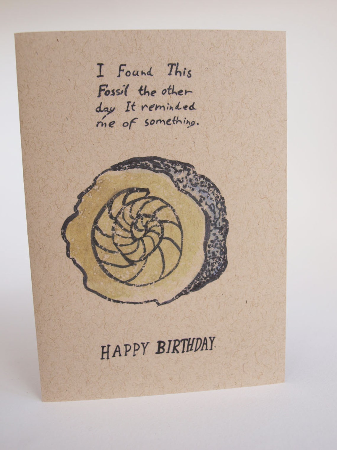Greeting Card Happy Birthday Old Fossil - Etsy