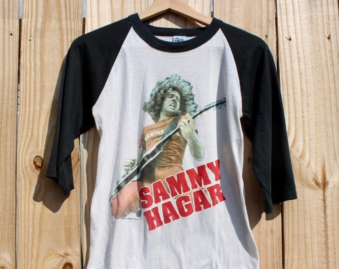 80s Sammy Hagar Vintage Raglan T-shirt RARE ORIGINAL Concert Tee ...