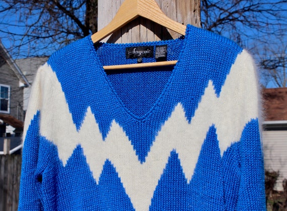 1980s Furry Vintage Angora Sweater Top | 80s Vintage … - Gem