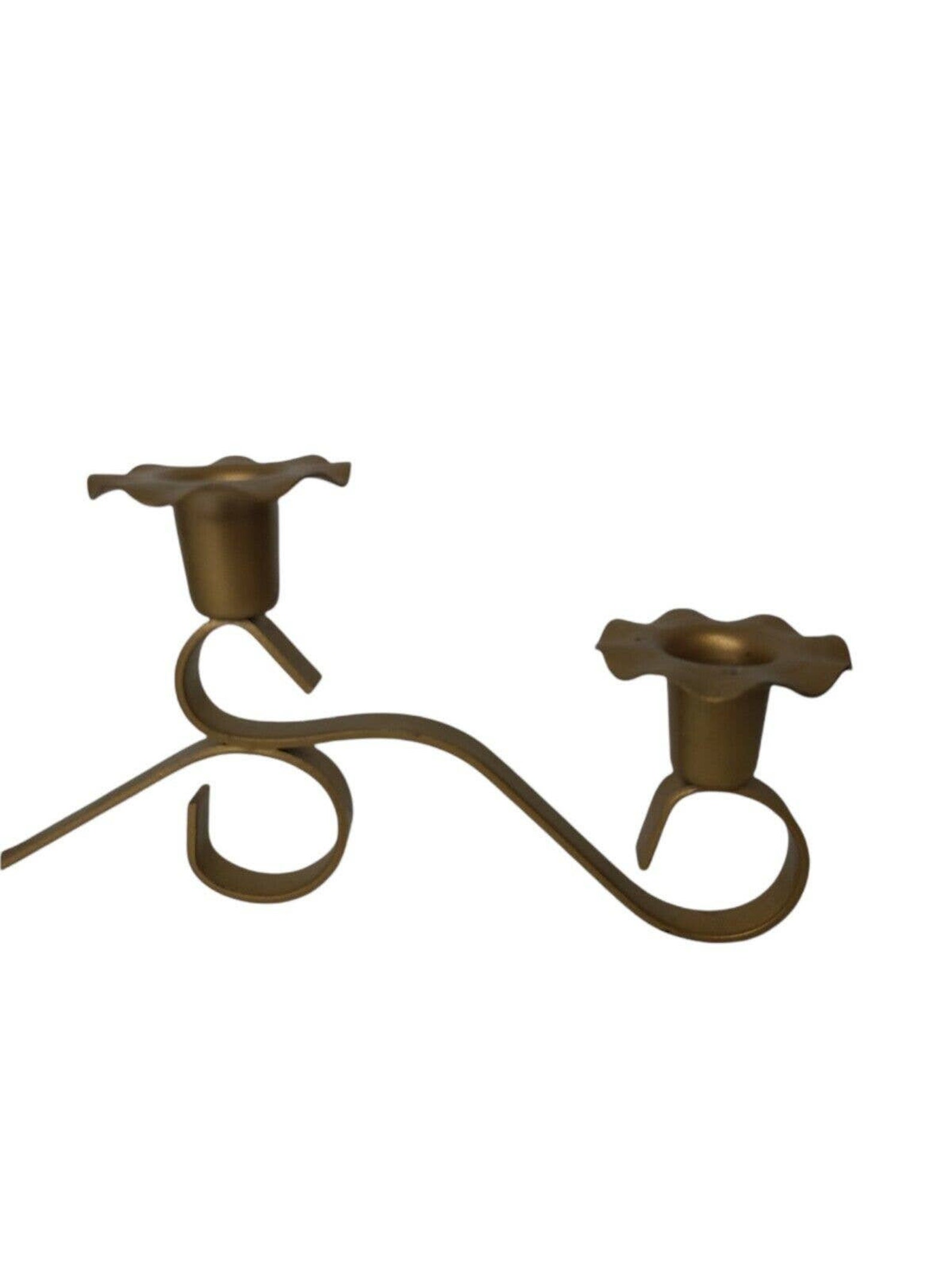 Vintage Metal Candle Holder 5-candelabra Brushed Cooper Brass Color - Etsy