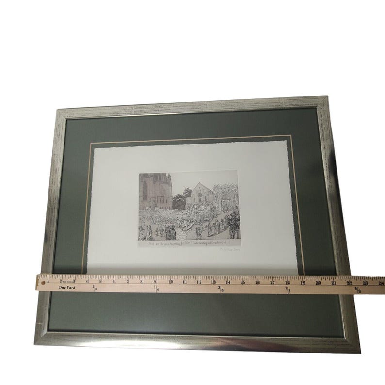 Manfred Sillner German Surrealist Etching Signed 2000 Framed Fest Der ...