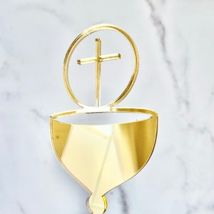Chalice and Name Acrylic Cake Topper Set Baptism Christening Baby ...