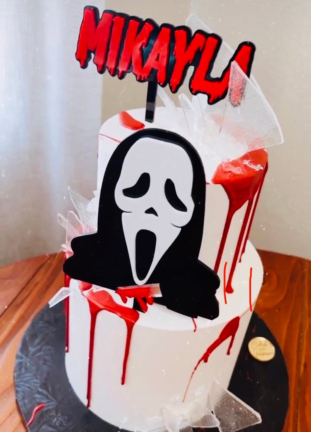 Fun Font 12 Horror Blood Drip Effect Acrylic Name and Age Cake Topper ...