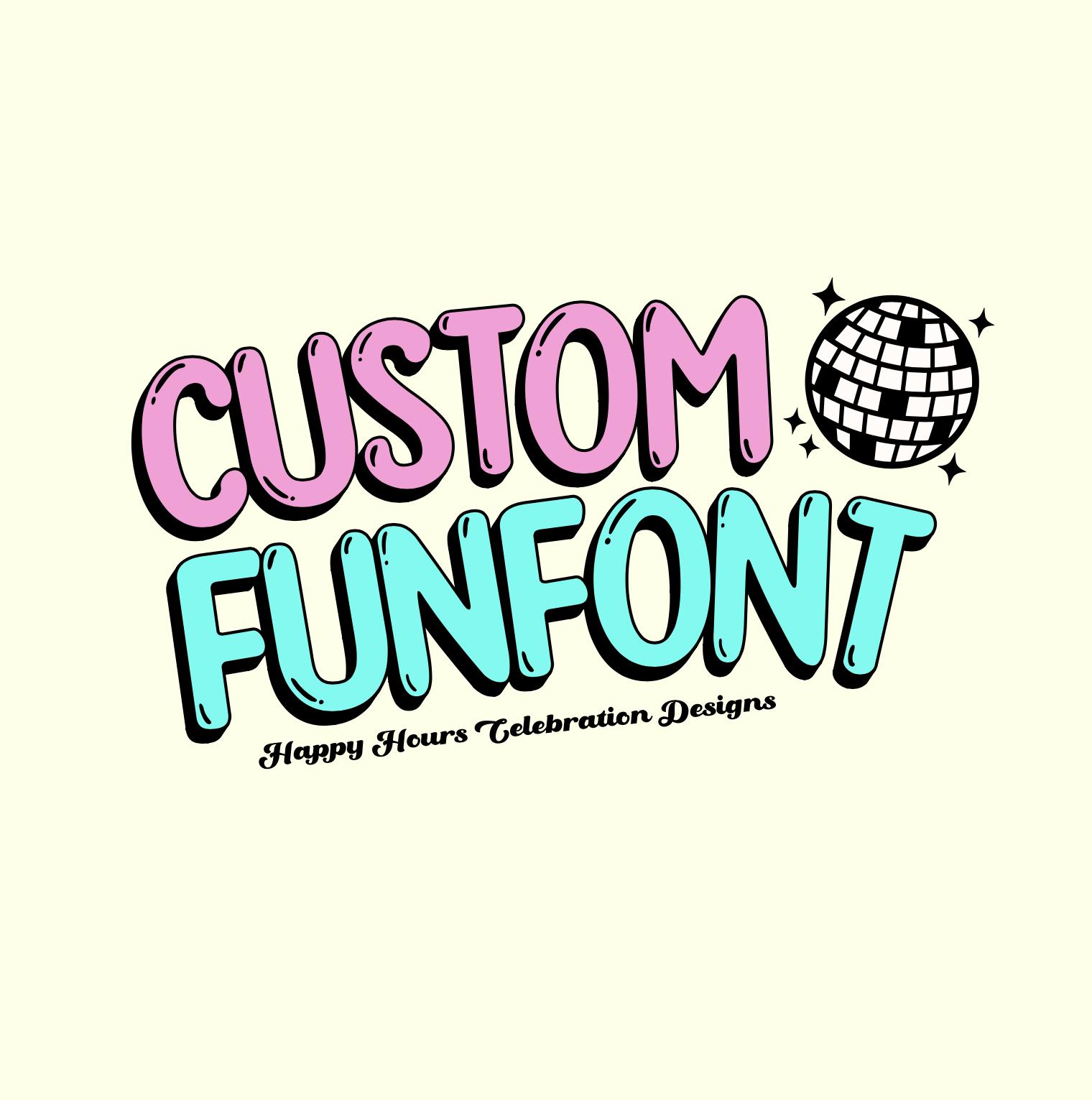 Custom Fun Font Name & Age Set Double Layers - Etsy