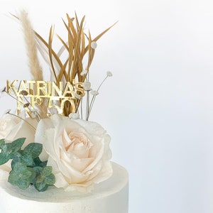 Your Custom Message Acrylic Cake Topper Personalized Birthday - Etsy