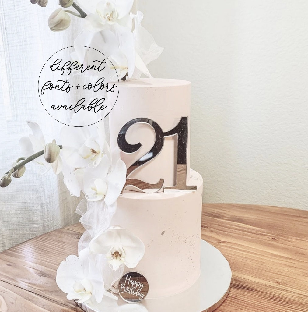 Double Digit Number Acrylic Cake Topper Personalized Font and - Etsy
