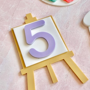 Artist Painter Birthday Cake Topper Set With Personalized Name and Age ...