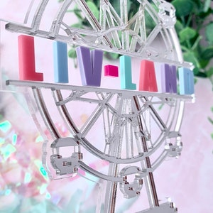 Festival Ferris Wheel Personalizable Name Acrylic Cake Topper Custom ...