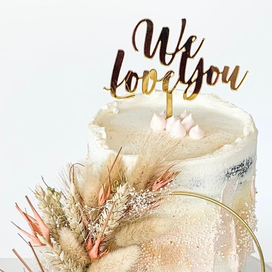 Your Custom Message Acrylic Cake Topper Personalized Birthday - Etsy