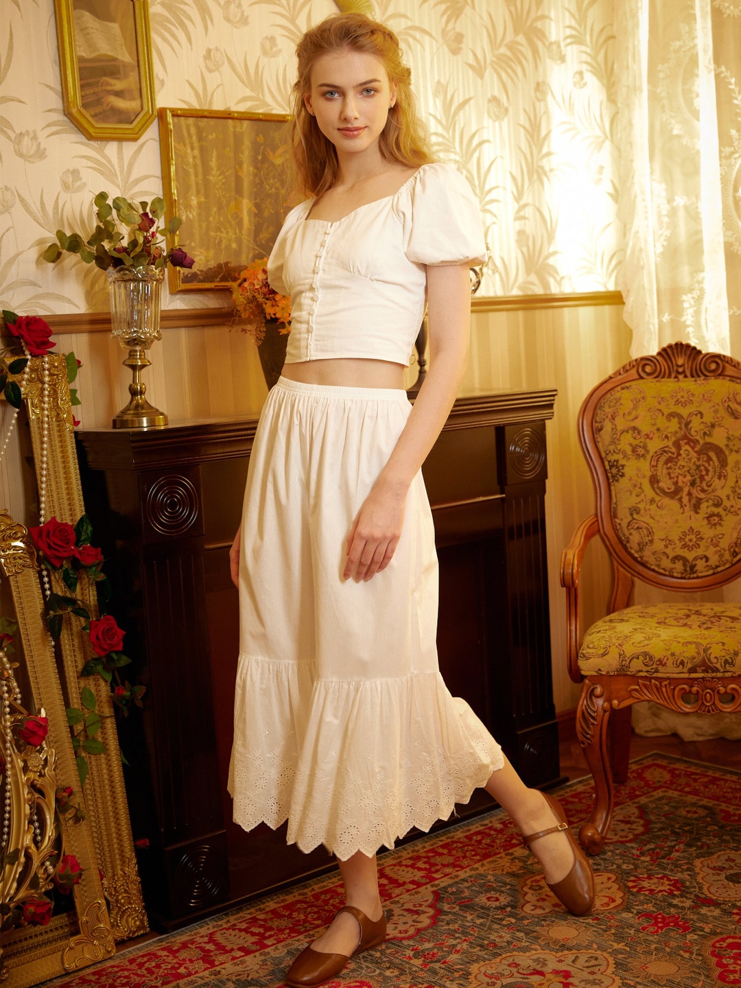 Womens Bloomers Cotton Pantaloons Pajama Victorian Bloomer Pants ...