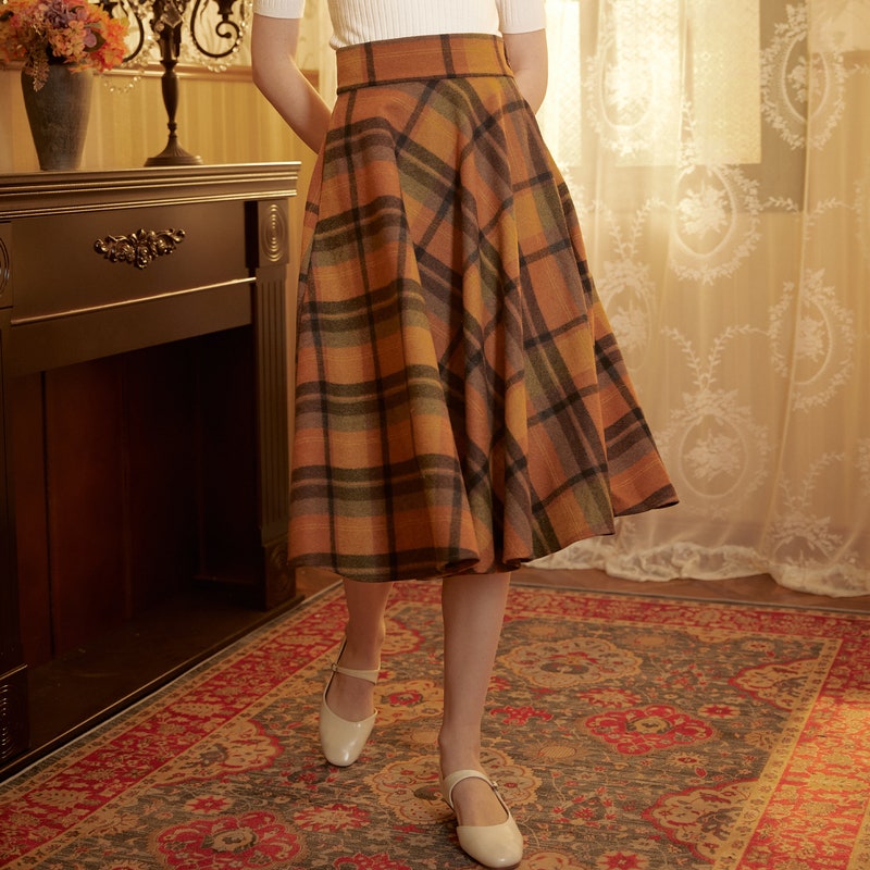 Plaid Circle Skirt - Etsy