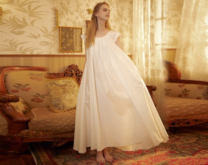 Sheer WHITE NYLON NIGHTGOWN See Through See Thru Bridal Wedding Night ...