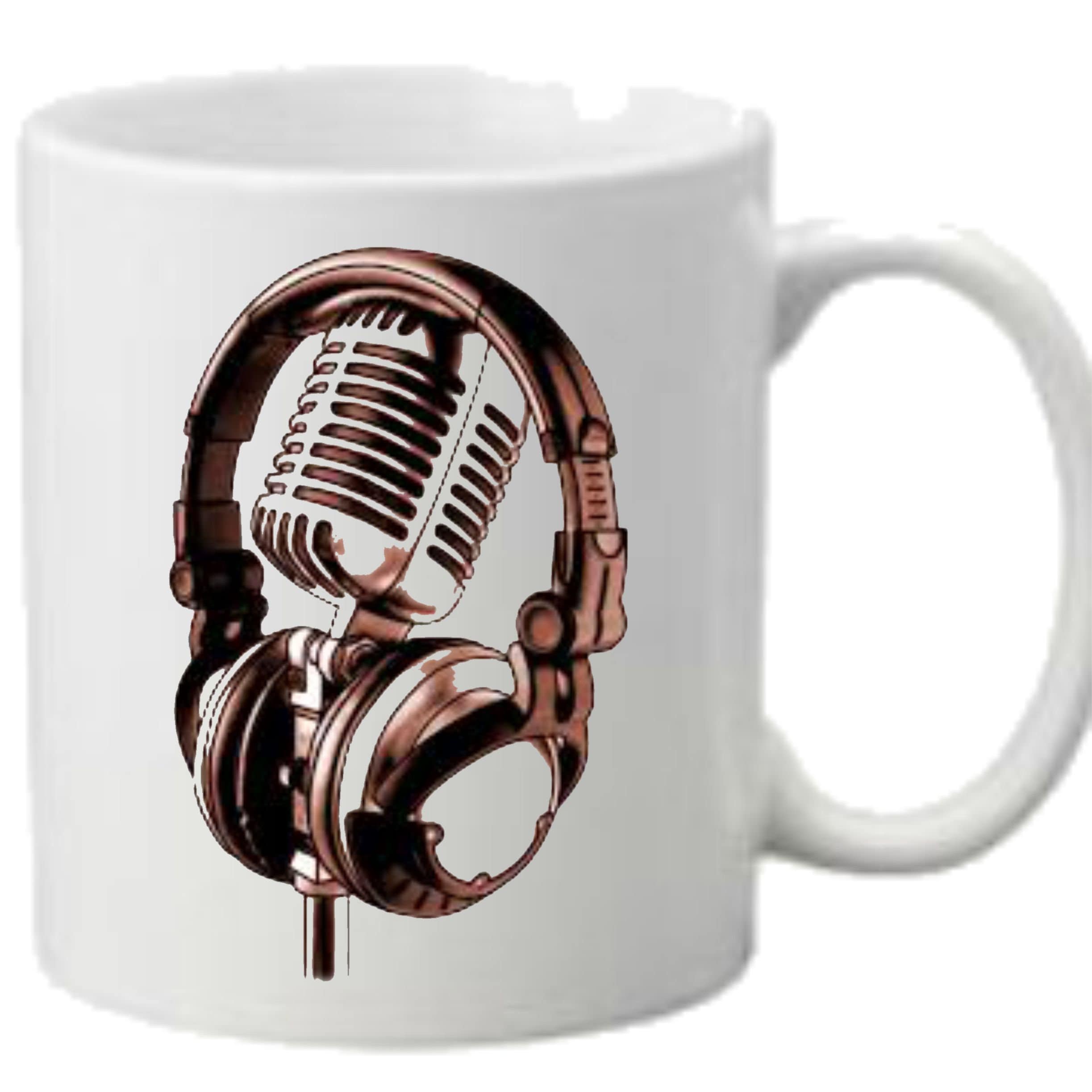 Mic and Headphones Mug - Etsy