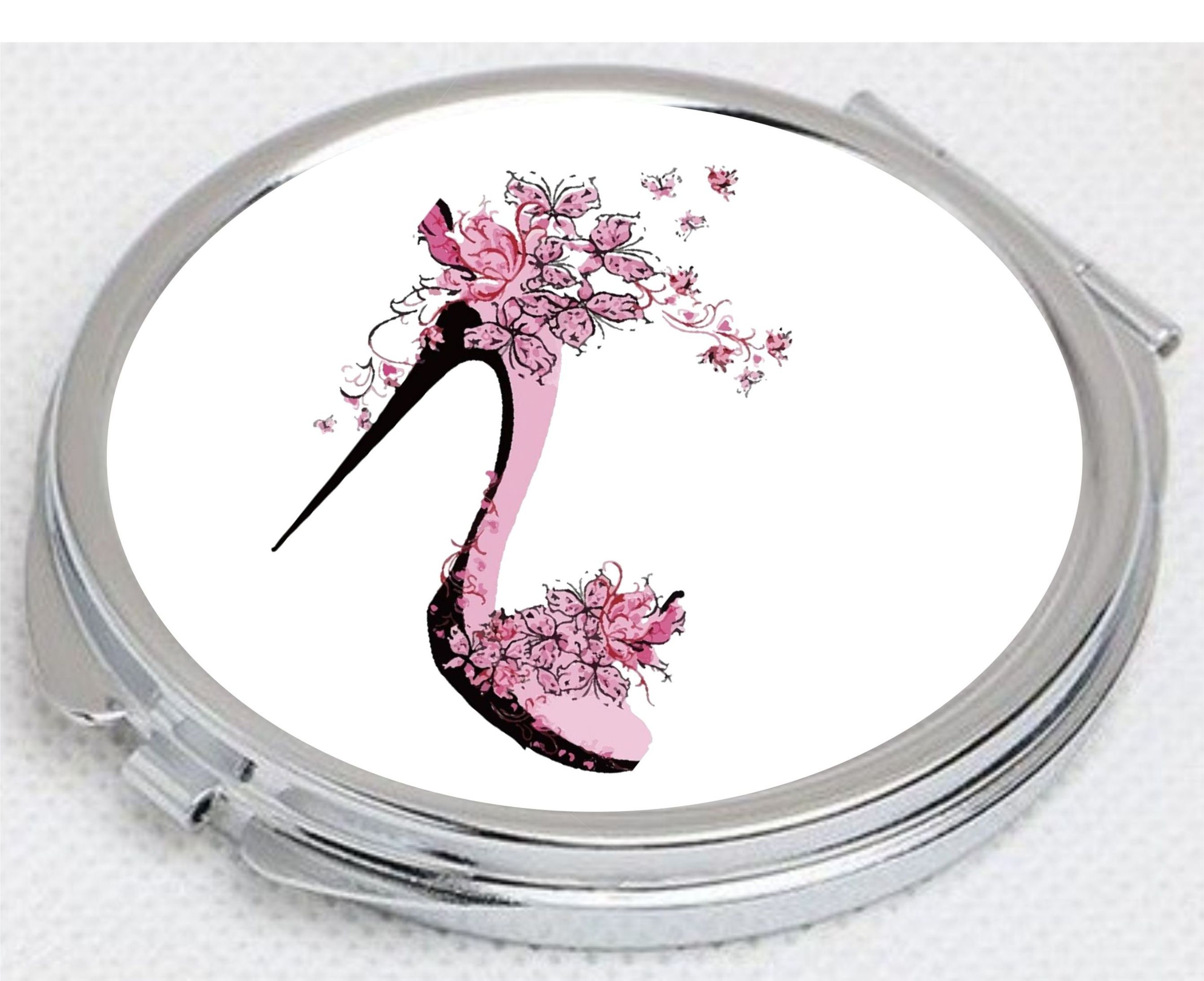 Round Girly Compact Mirror Gift - Etsy