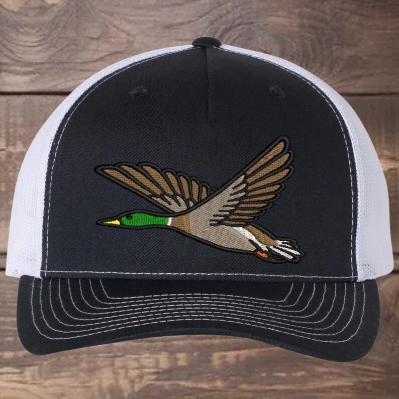 Mallard Duck Embroidered Richardson 112FP Trucker Cap Outdoor Wildlife ...
