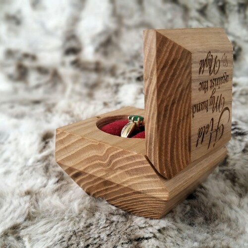 Personalised Wooden Engraved Ring Box - Etsy