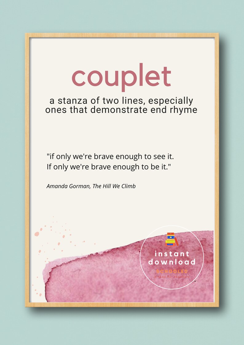 Set of English Teacher Posters Poetic Terms and Devices - Etsy