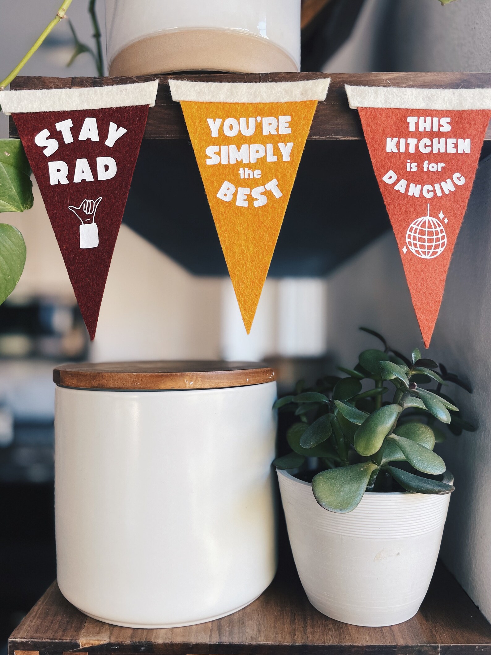 Stay Rad Sign Mini Pennant Custom Flag Banner Minimalist Baby Nursery ...