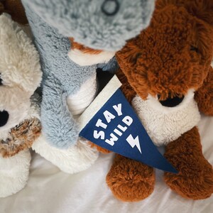 Stay Wild Mini Pennant Sign Custom Flag Banner Minimalist Gender ...