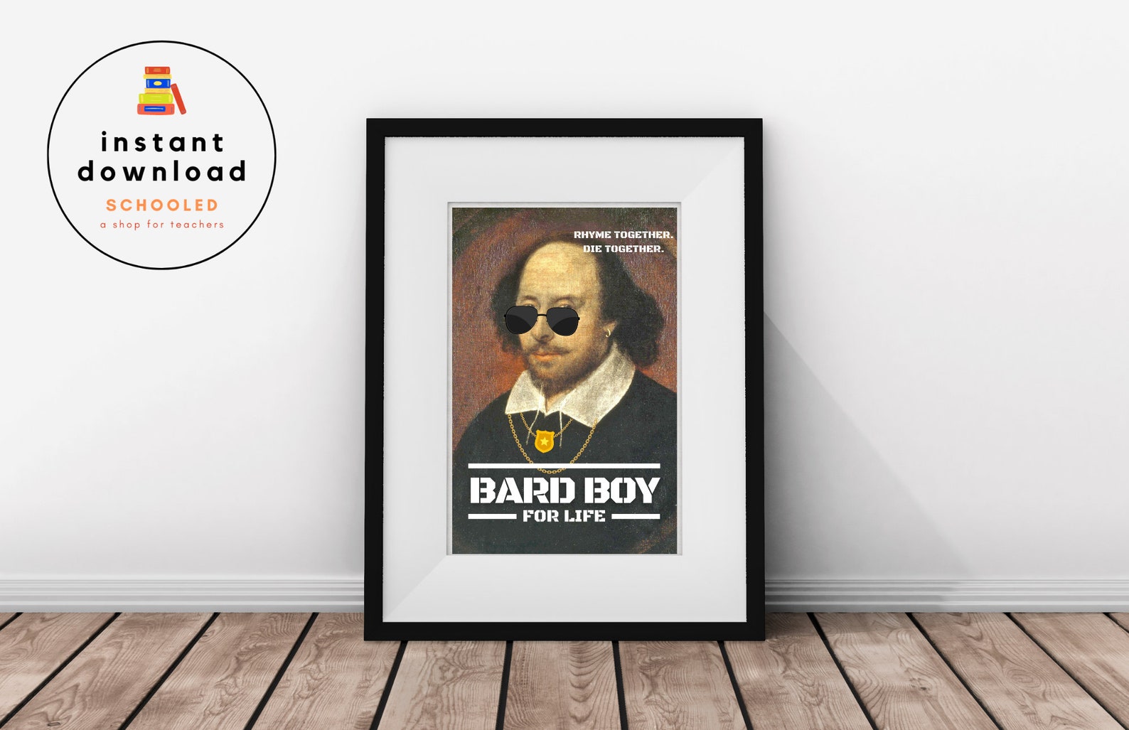 Bard Boy for Life Funny Shakespeare Poster Print English Language Arts ...