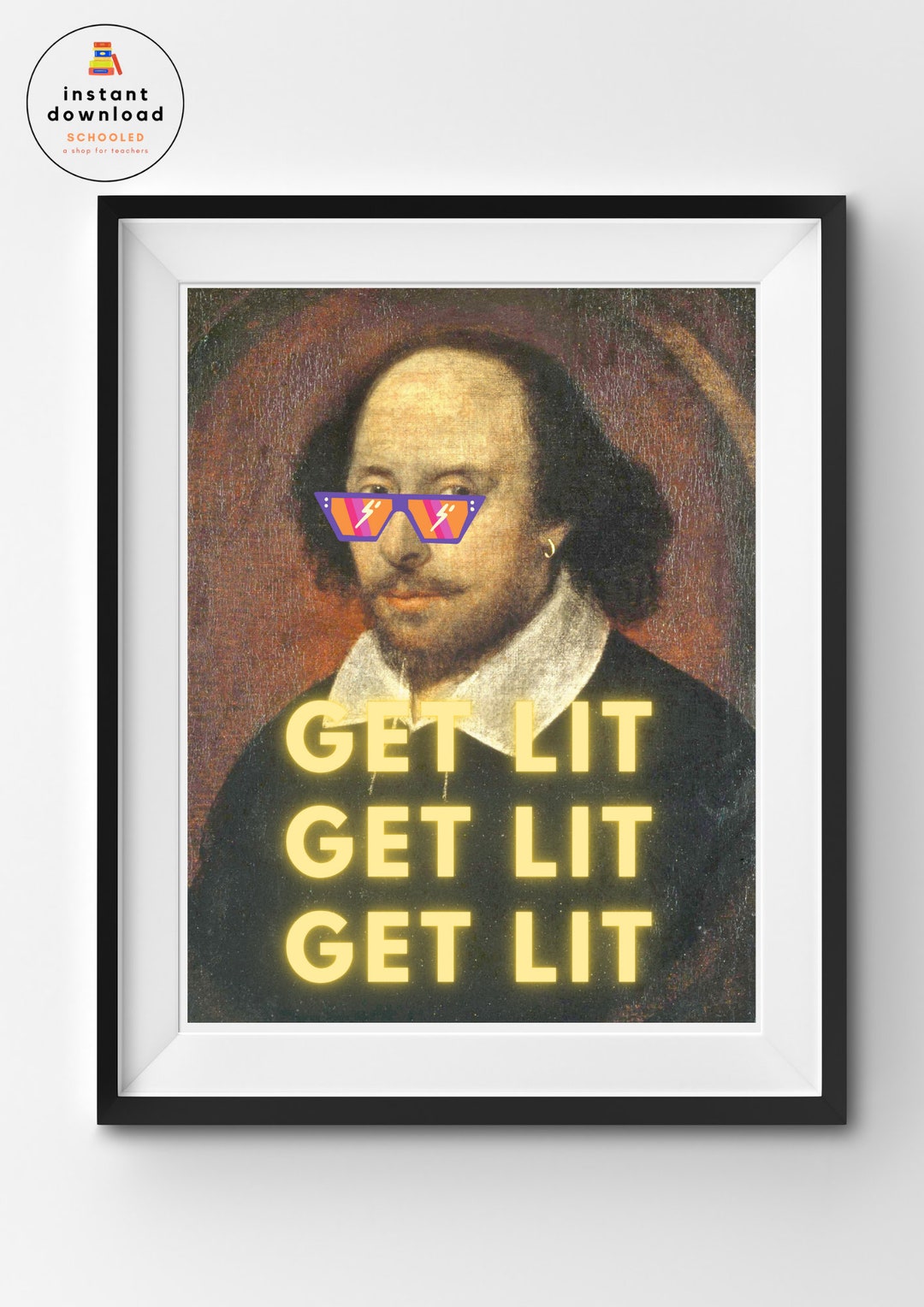 Get Lit Shakespeare Art Print English Language Arts Teacher Classroom ...