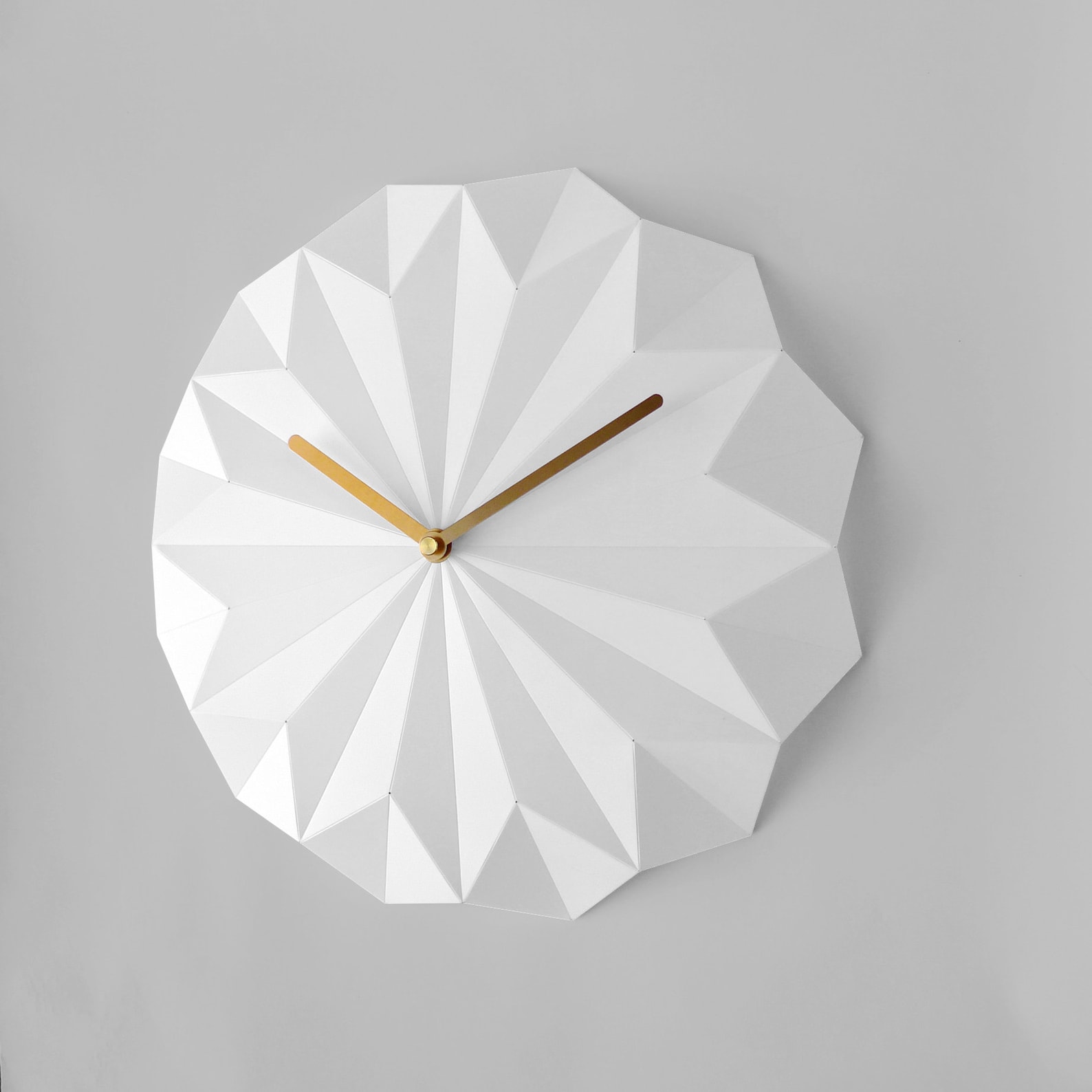 White Origami Wall Clock SOLA - Etsy