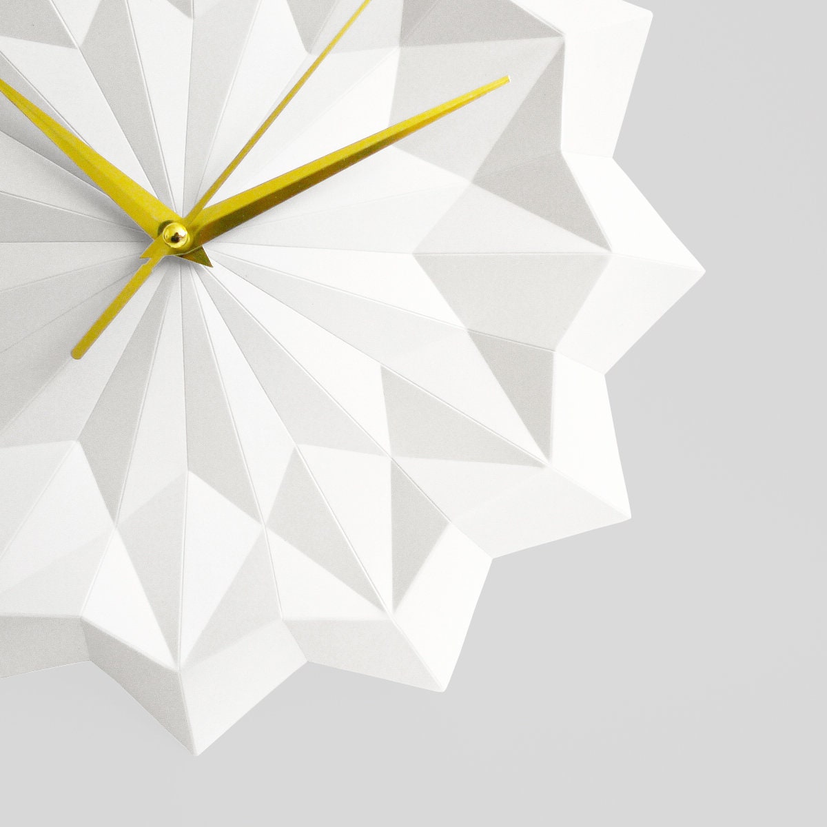 White Origami Wall Clock - ELLA - Etsy Australia
