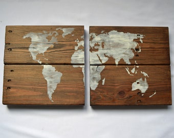 Map wall decor | Etsy