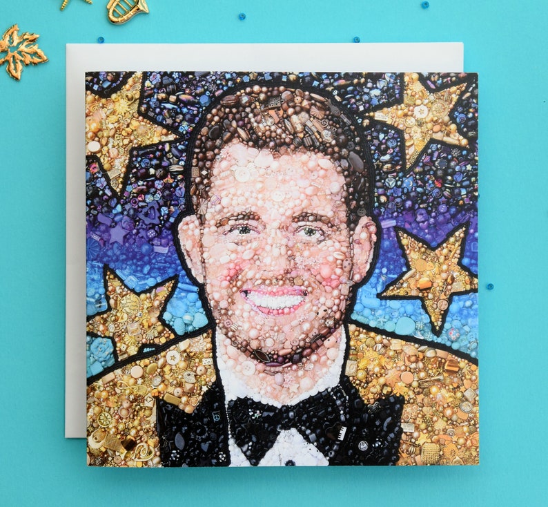 Michael Bublé Embroidery Art Card - Etsy UK