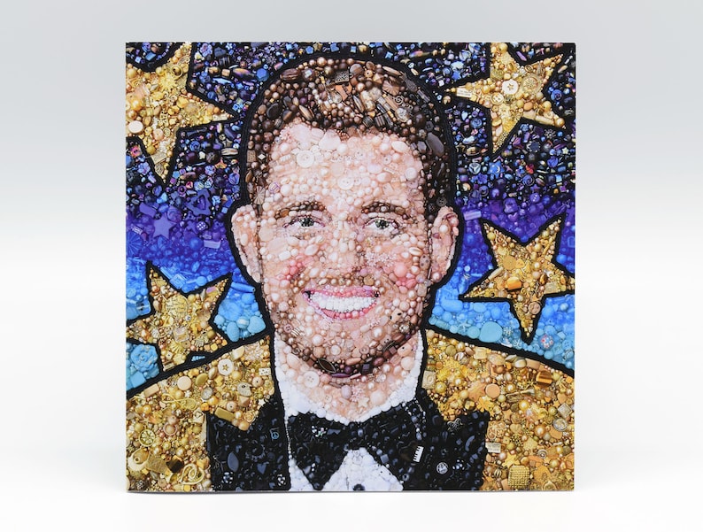 Michael Bublé Embroidery Art Card - Etsy UK
