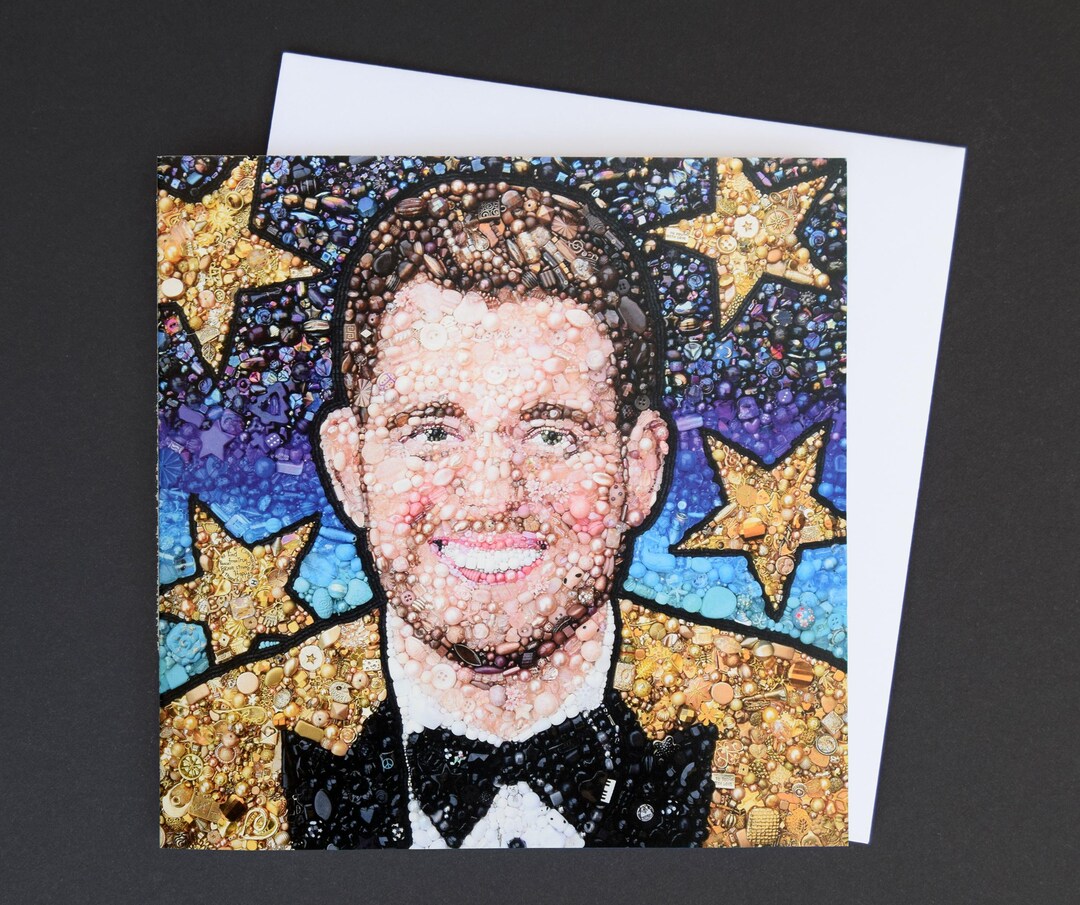 Michael Bublé Embroidery Art Card - Etsy UK