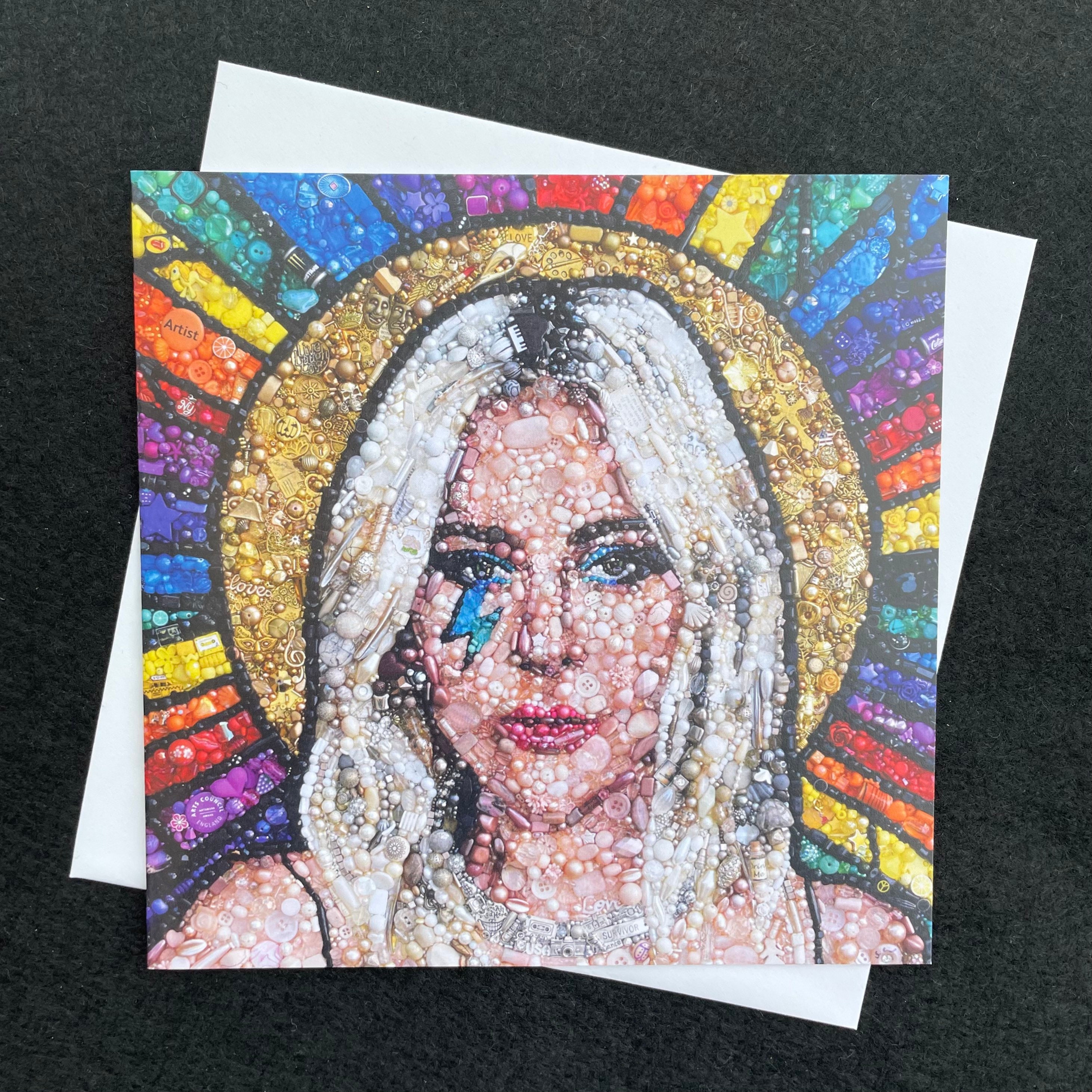 Lady Gaga Embroidery Art Card - Etsy UK