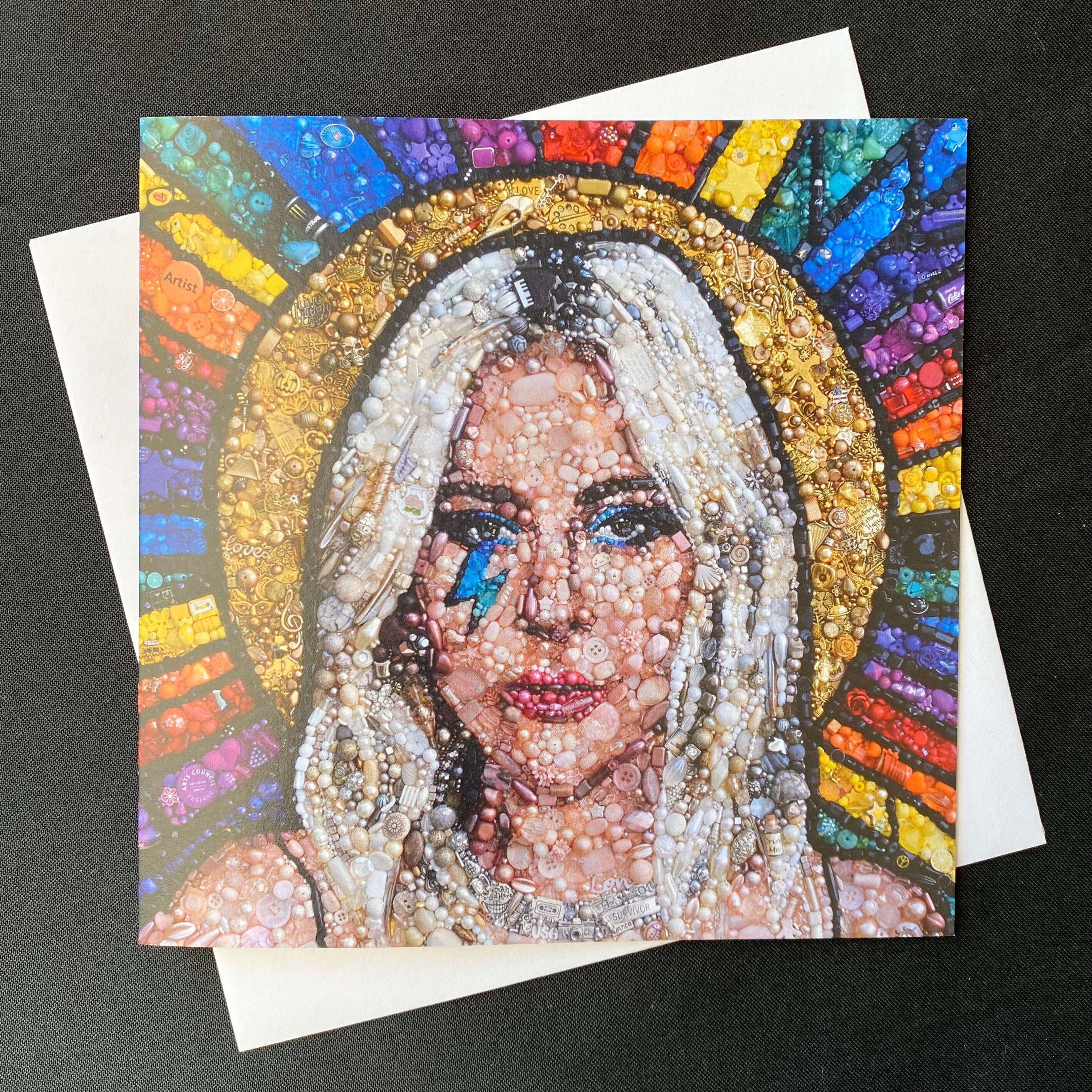 Lady Gaga Embroidery Art Card - Etsy UK