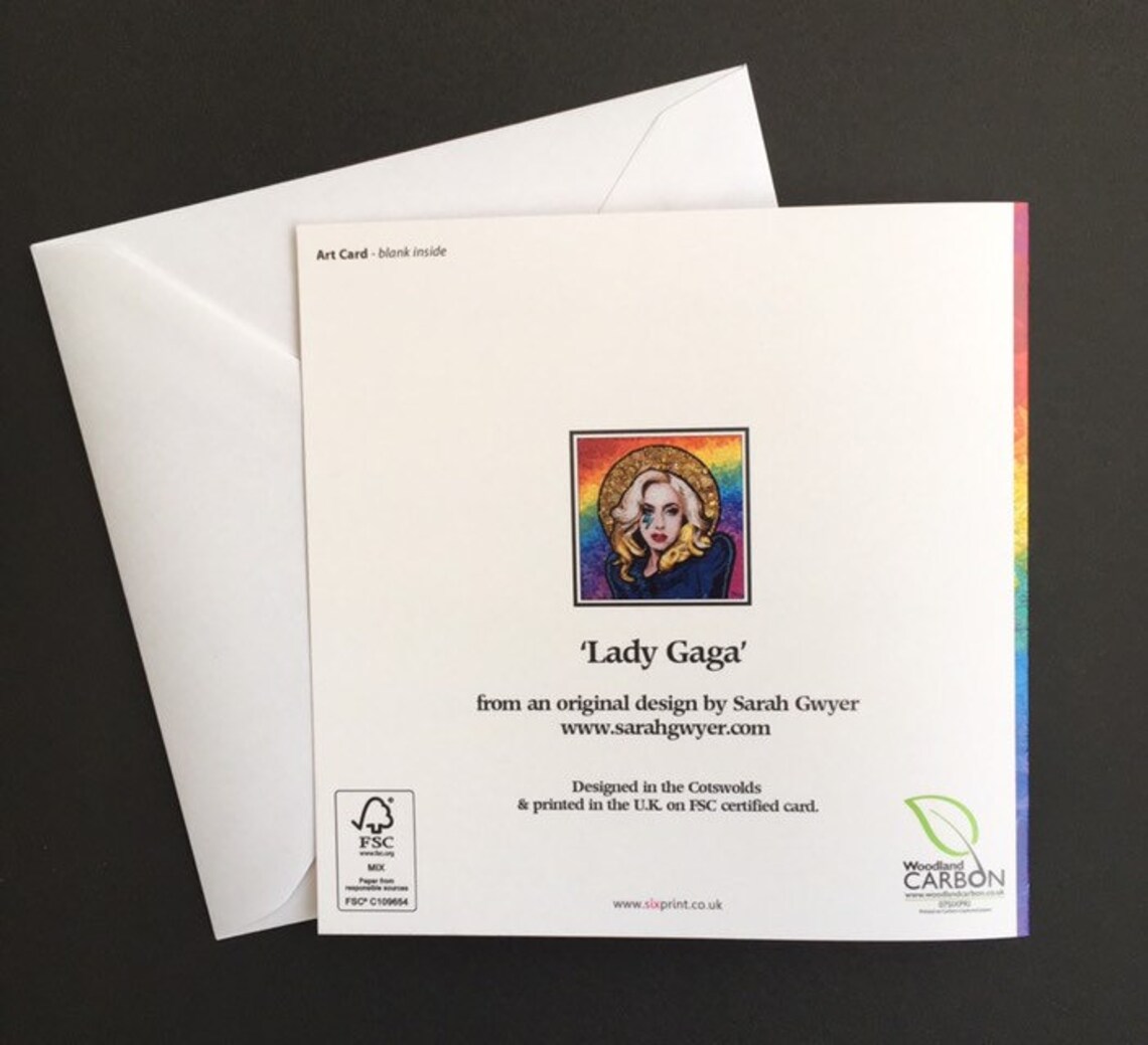 Lady Gaga Embroidery Art Card - Etsy