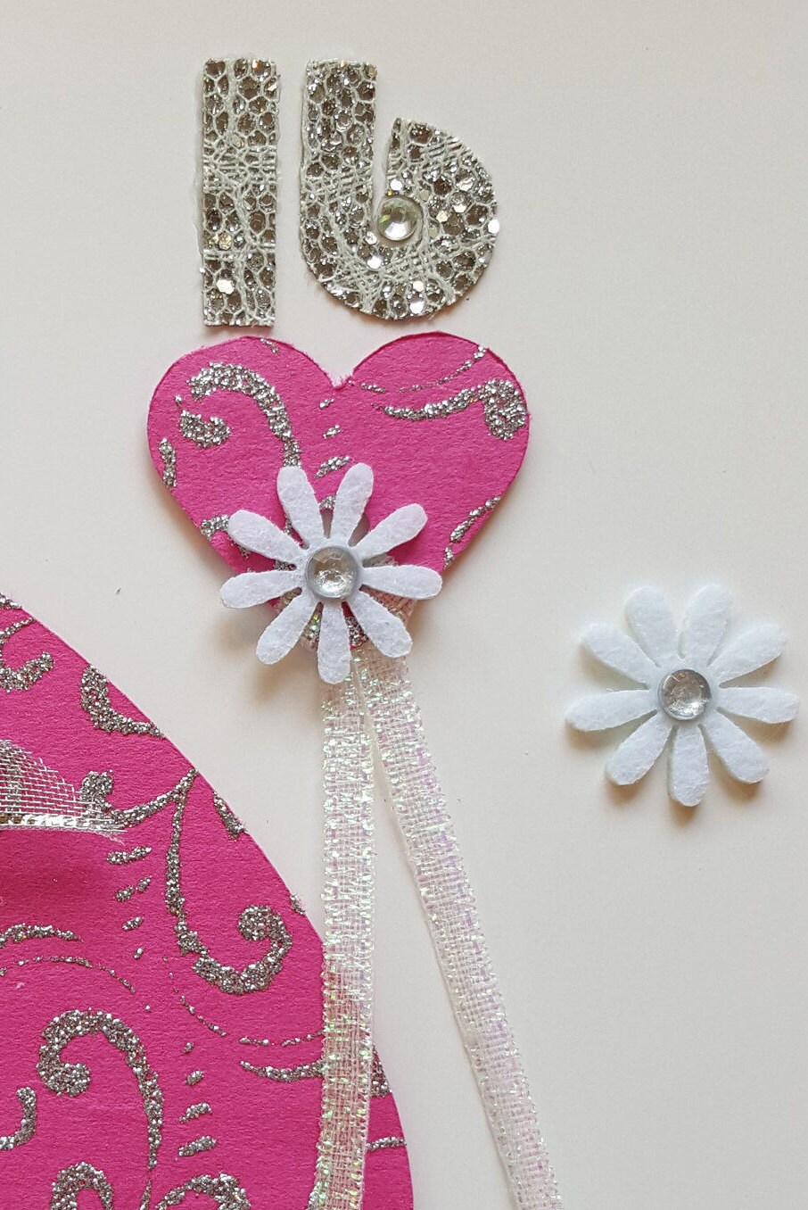 Sweet 16 Birthday Dress Style Note Card Handmade Fuchsia and - Etsy