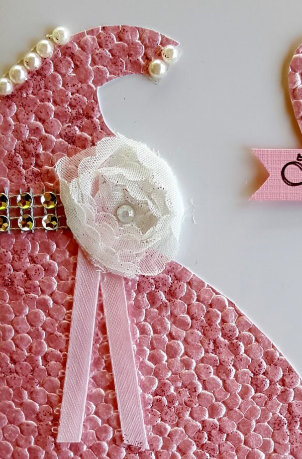 Quinceañera Dress Style Note Card Handmade Pink Color Dress - Etsy