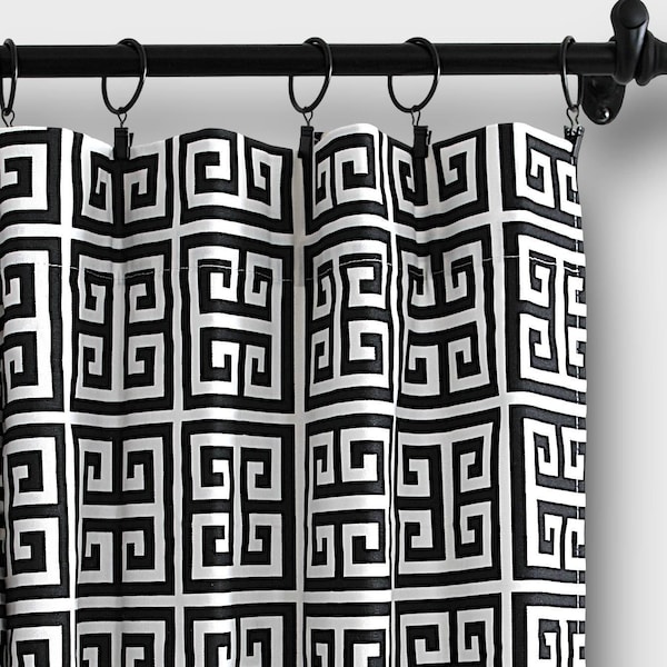 Greek Key Curtains - Etsy
