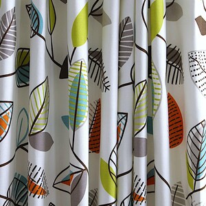 Carson Fiesta Curtains, Retro Leaf Curtain Panels, Drapery Window ...