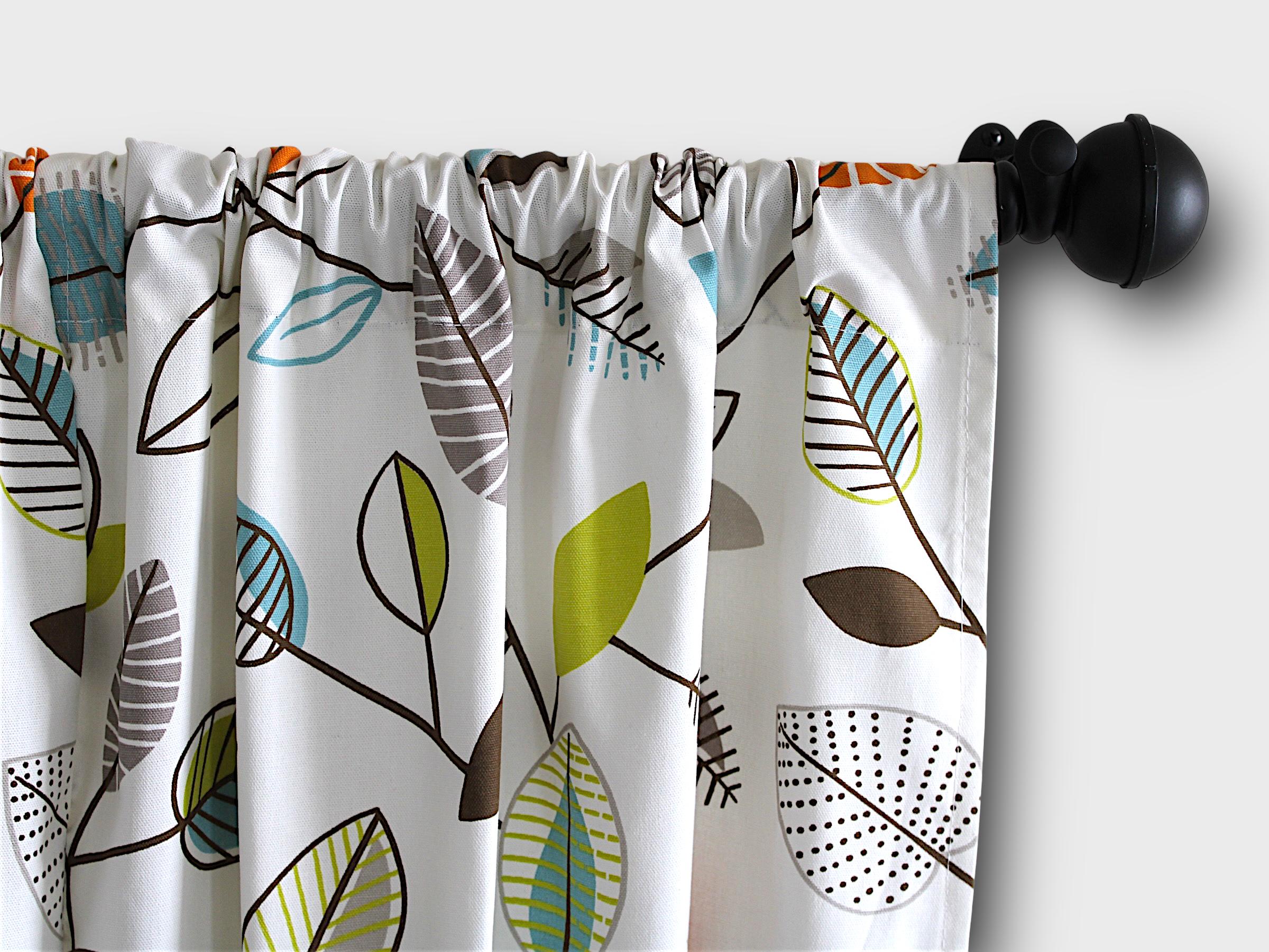 Carson Fiesta Curtains, Retro Leaf Curtain Panels, Drapery Window ...