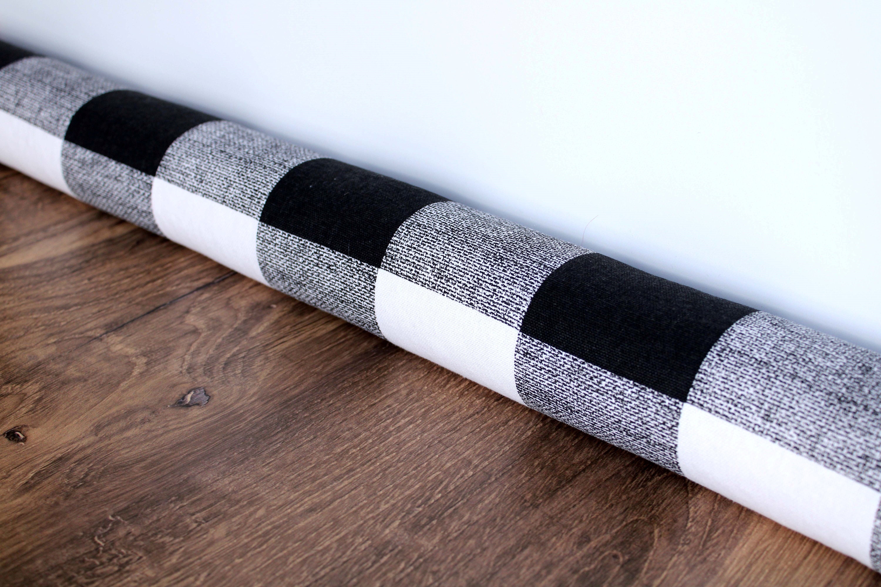 Farmhouse Buffalo Plaid Door Draft Stopper. Colors : Black & White ...